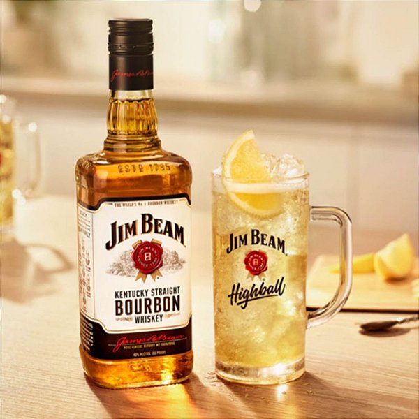 Whisky Jim Beam White Bourbon, 1000ml - Compre Bebidas Online - Whisky ...