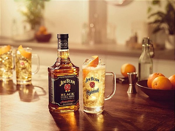 Whisky Jim Beam Black Bourbon 1000ml - Compre Bebidas Online - Whisky ...