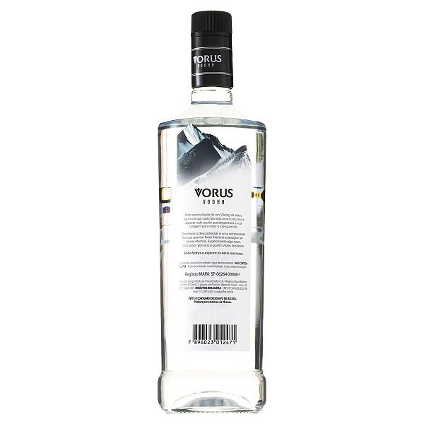 Vodka Vorus Tradicional 1000ml - Compre Bebidas Online - Whisky, Vodka ...