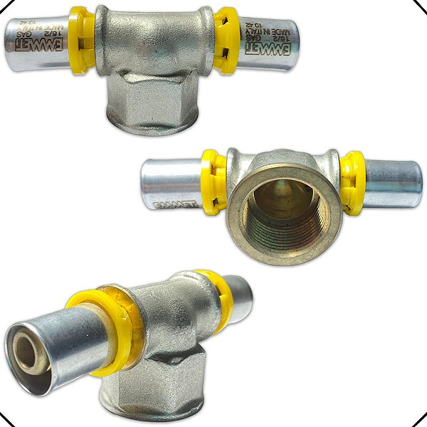 TE ROSCA CENTRAL 16 MM X 1"F X 16 MM MULTICAMADA GAS - EMMETI - FORGÁS ...