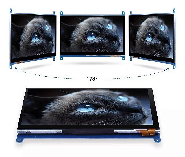 Tela Lcd De 7 Polegadas Para Raspberry Pi4 Touch 1024x600 - Blutu ...