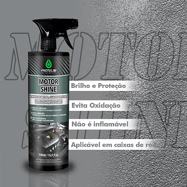 Motor Shine Verniz de Motor Caixa de Roda 500ML - Protelim - UP CARSHOP