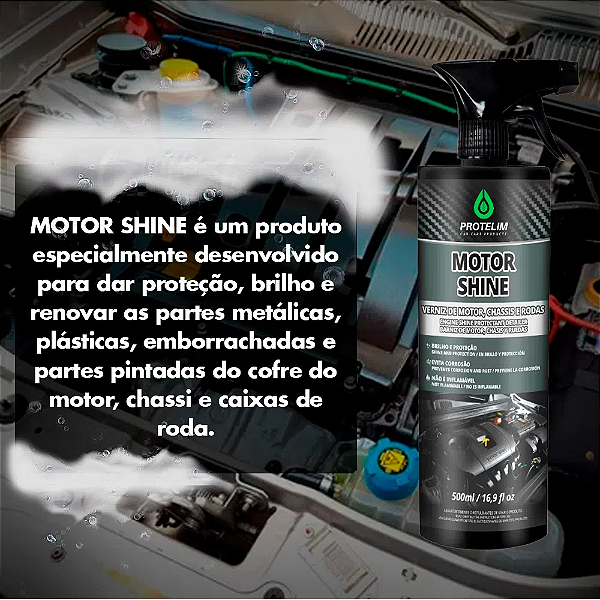 Motor Shine Verniz de Motor Caixa de Roda 500ML - Protelim - UP CARSHOP