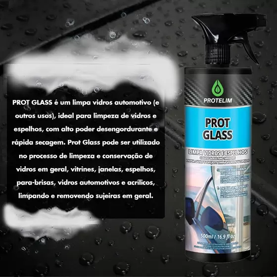 Prot Glass Limpa Vidro Espelho 500ml - Protelim - UP CARSHOP