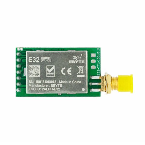 Módulo Rf Wireless Lora 433mhz E32 433t 20d Ttl 100mw Baú Da Eletrônica Baú Da