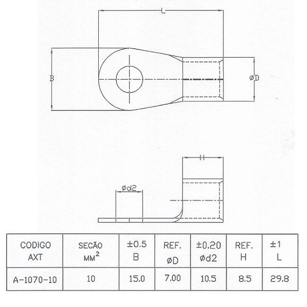 Terminal Olhal Sem Isolação 10mm M10 (A-1070-10) | Baú da Eletrônica ...