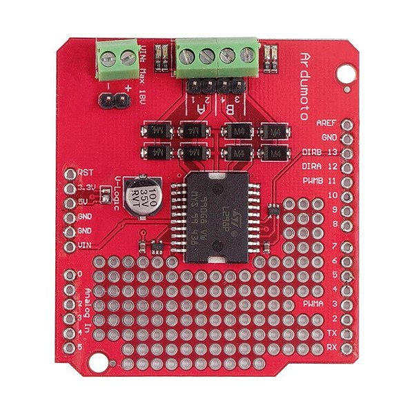 L298 Arduino Motor Driver Shield | Baú da Eletrônica - Baú da ...