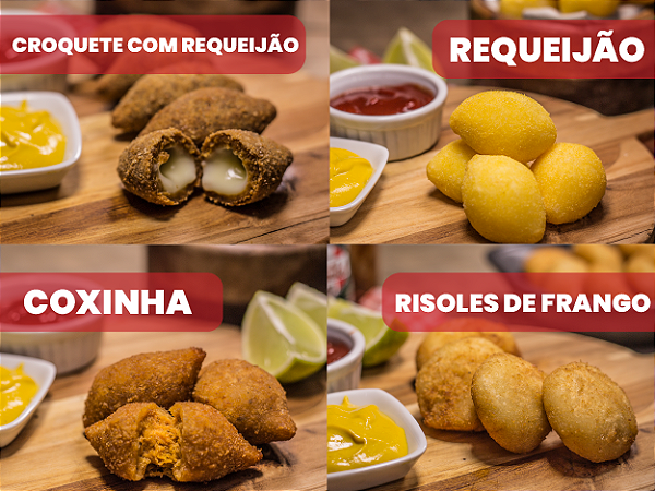 Salgadinhos Assados e Fritos Sortidos - 1kg - Anna Armelin Doceria
