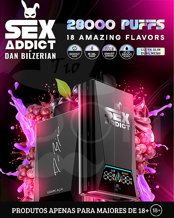 Descartável Ignite Sex Addict S280 28k | 5% (50mg) - DK CWB