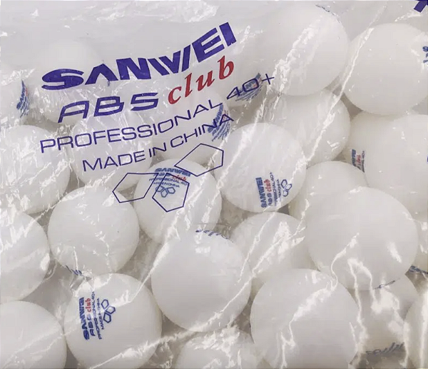 Bola de plástico SANWEI - ABS Club - Embalagem com 10 bolas - OPERATT | Materiais para Tênis de Mesa
