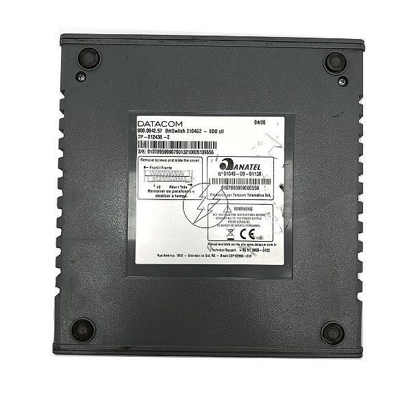 Switch Datacom DmSwitch 2104G2-EDD Séries II: 4x RJ45, 4x SF - ShockTI - Comércio de Informática