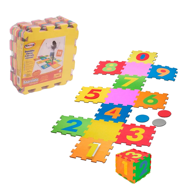 Amarelinha EVA 16 Peças Cores Sortidas - Evamax - Alternativa ...