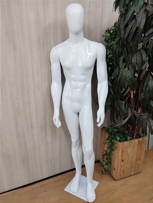 Manequim masculino Bombado c/ cabeça ( na cor branco) - Casa dos Aramados