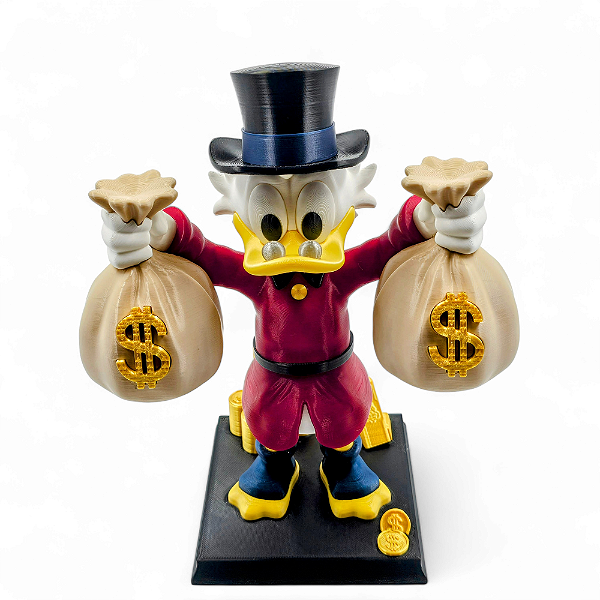 Tio Patinhas Segurando Sacos de Dinheiro 20cm: Tio Patinhas Muito Rico ...