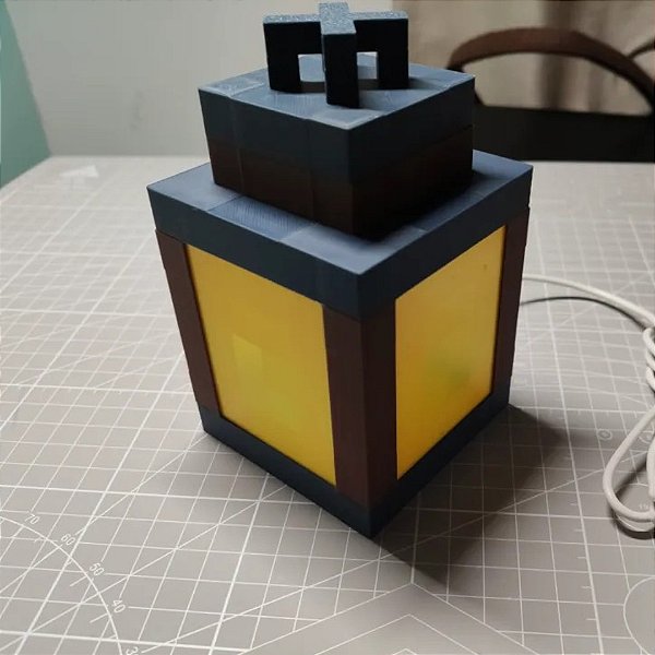 Lampião Minecraft Luminária Lampada LED USB 5V Colecionável - MetArt ...