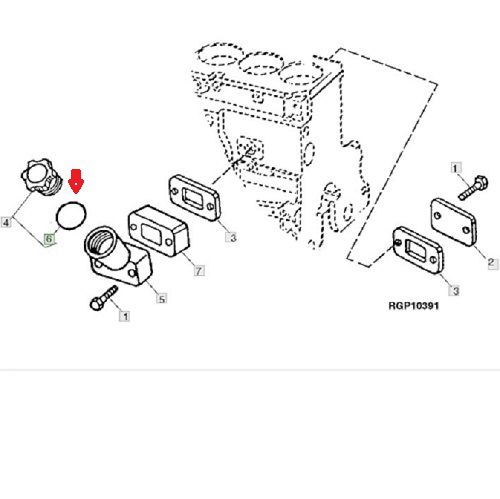 Anel Borracha Tampa Óleo John Deere R502902 - Agromec Parts