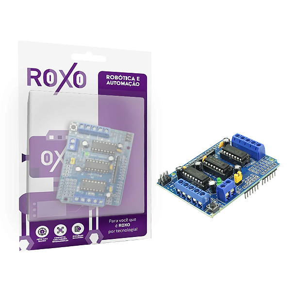 Motor Shield L293D Driver Ponte H para Arduino - Eletrônica Cuiabá