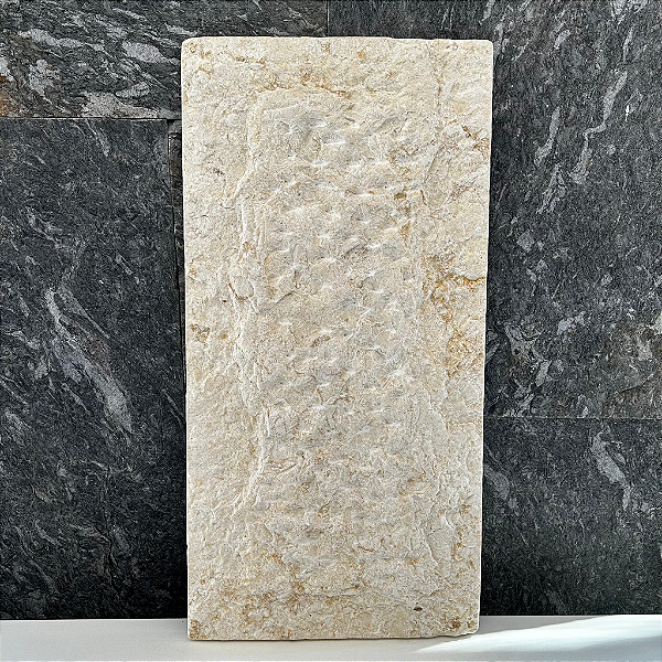 Travertino Imperial Rockface 30x60 - Pedra Branca São Tomé