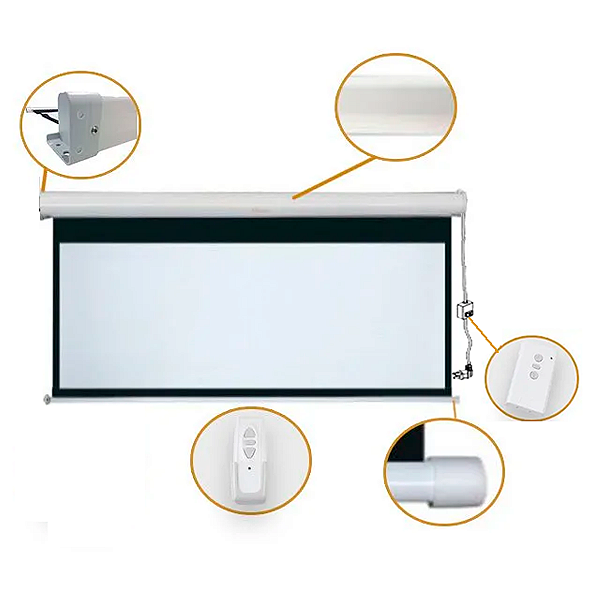 Tela de Projeção Elétrica TBES060 (150 x 150 cm) 110V - TECHLUMENS