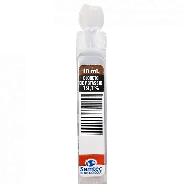 Cloreto De Potassio 15% 10ml - Samtec - DMI MATERIAL MEDICO HOSPITALAR