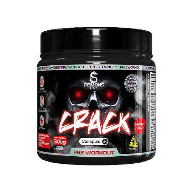 Demons Lab Pre Workout Crack sabor Tutti Fruit 300g - Brasil Run