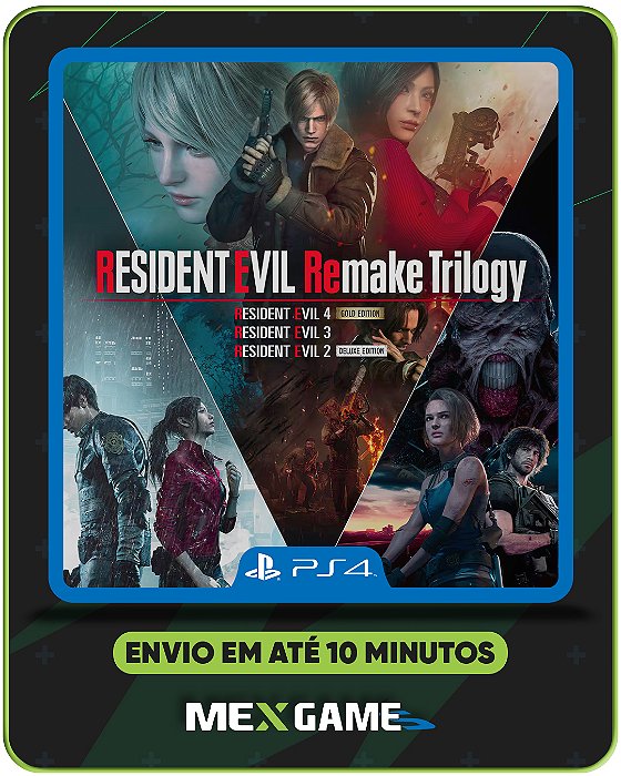 RESIDENT EVIL REMAKE TRILOGY - PS4 - MÍDIA DIGITAL - Mex Games