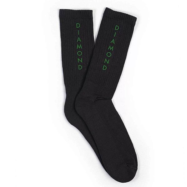 Meia Diamond Hobbs Crew Full Black - JD Skate Shop