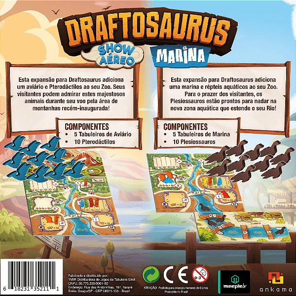 Draftosaurus - Expansão 2 em 1 - meeplebr