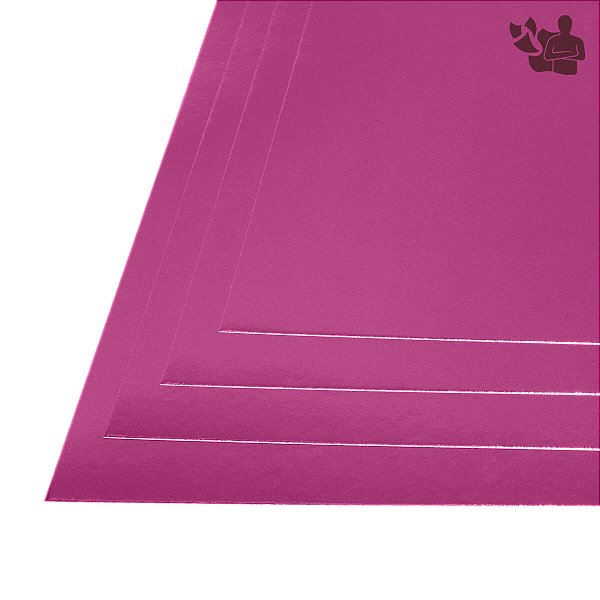 Papel Laminado - Rosa - 250g - A4 - SupperPapel | 11 anos!