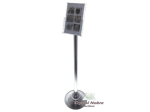 Porta panfletos com Pedestal Crystal Nobre Acrílicos - Crystal Nobre ...
