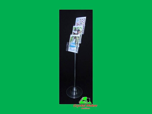 Porta Panfleto com Pedestal Crystal Nobre Acrílicos - Crystal Nobre ...
