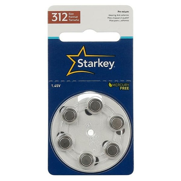 Starkey S312 / PR41 - 10 Cartelas - 60 Baterias para Aparelho Auditivo ...
