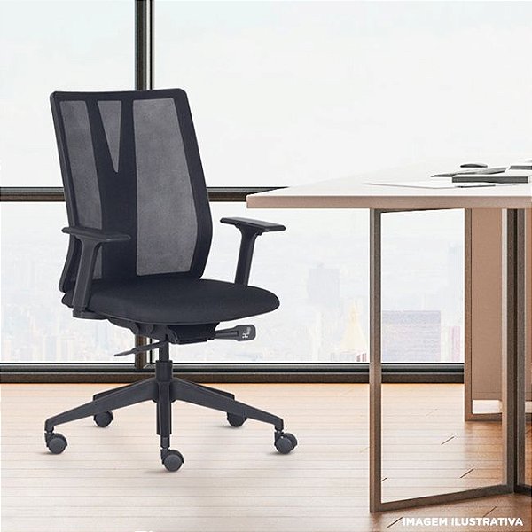 Cadeira Addit Presidente Alta Ergonômica Giratória NR17 Frisokar Tecid ...