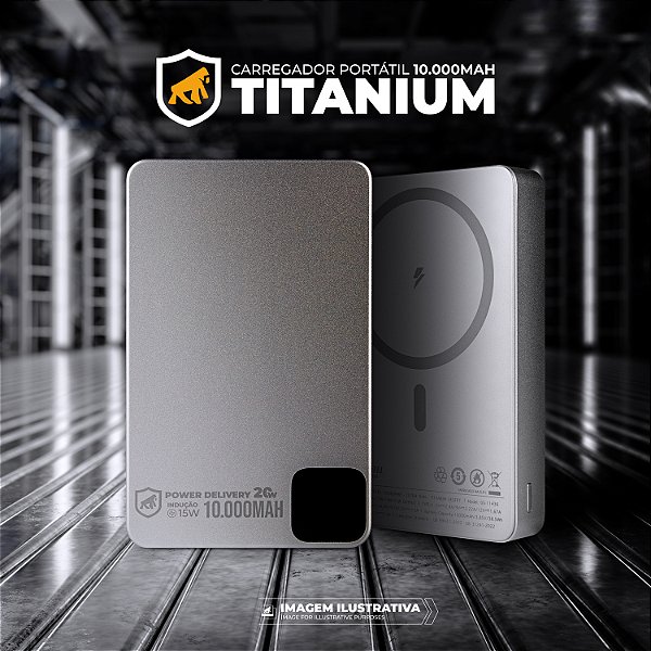 Carregador Portátil Magsafe - Titanium | Gshield - Gshield - Capas para celular, Películas ...