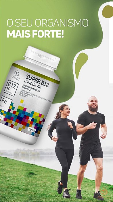 Super B12 30 cápsulas - AKMOS - Saúde e Bem Estar - Jaraguá do Sul / SC