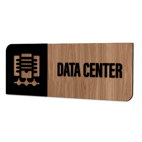 Placa de Sinalização Indicativa - Data Center - Lumina Decor