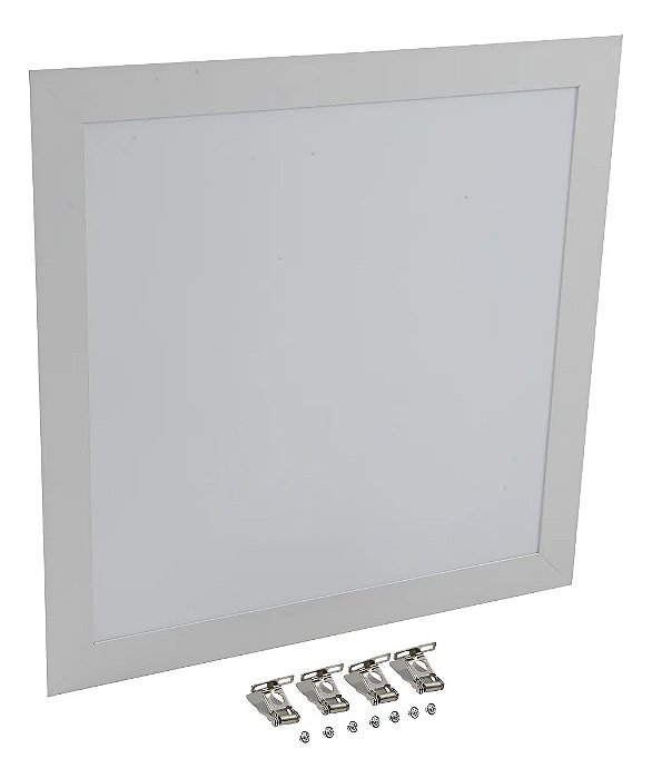 Luminária Plafon LED 36W 40x40 Quadrado Embutir Branco Frio 6000k ...