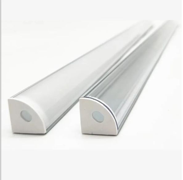 Perfil Alumínio Slim 16MM Branco Para Fita Led Sobrepor Canto 2 Metros ...