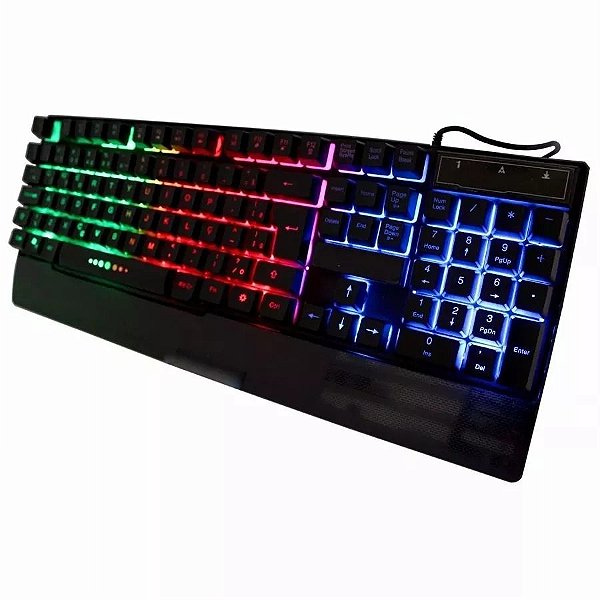 Teclado Gamer Weibo-100 Led RGB Usb Wb-100 - Sustenta Led - A maior ...