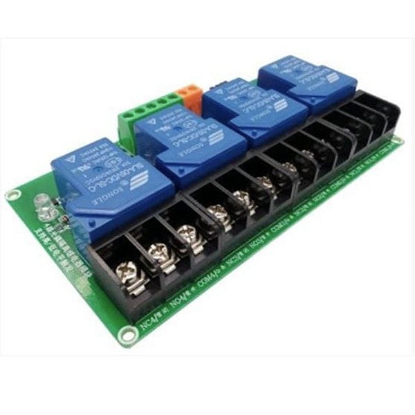 Módulo Relé 4 Canais 5V 30A com Borne Padrão Industrial (CLP ...