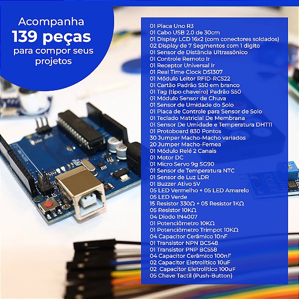 Kit Arduino Maker - Eletrogate - 12 anos!