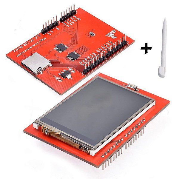 Display LCD TFT 2.4" Touchscreen Shield para Arduino + Caneta ...