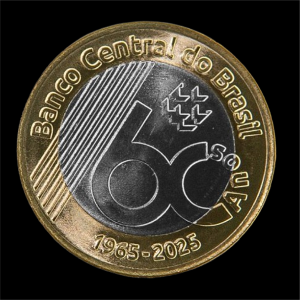 Brasil, 1 Real (60 anos do Banco Central) - 2025 - Numismática Império