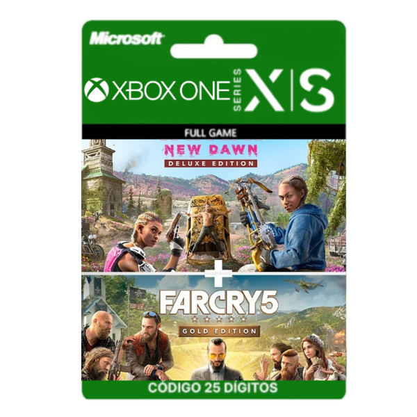 Far Cry 5 Gold Edition Far Cry New Dawn Deluxe Edition Bundle Xbox One Series X S 25 Digitos Comendador Games Encontre Os Melhores Jogos E Gifts Cards