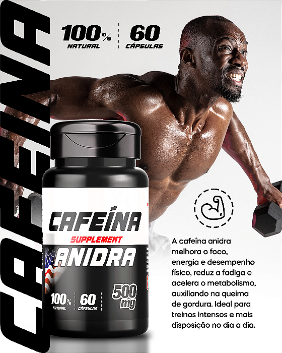 Cafeína Anidra 120 Cápsulas 500mg - Status Verde Energizante - Status Verde