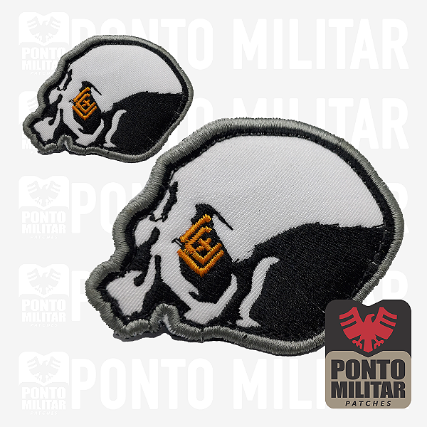 Caveira 5.11 Loja Tática Patch Bordado - Ponto militar - Patches Militares Emborrachado e Bordados