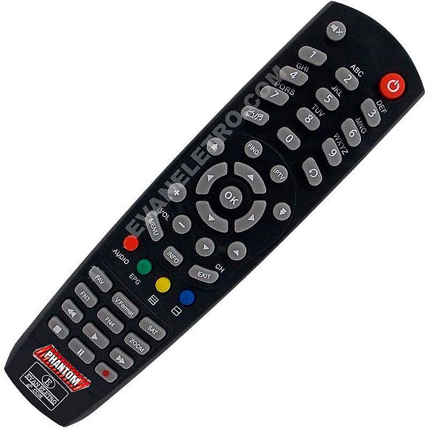 Controle Remoto Para Receptor Phantom Arena - EVANELETRO.COM ...