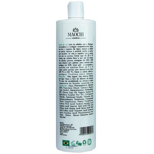 Escova progressiva Maochi Organic Care sem formol 1L - Mágica Beleza ...