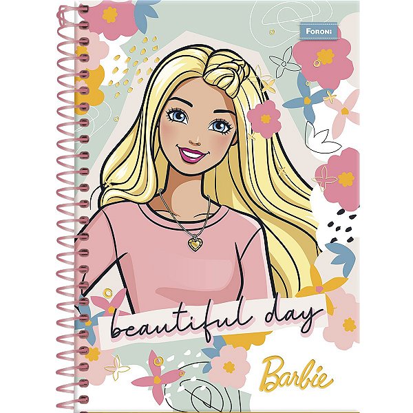 CADERNO ESPIRAL PEQUENO 1/4 BARBIE FORONI - GRAFITTE - Papelaria ...