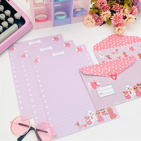 Kit Papeis de Carta com Envelopes Desfile Pets Buendia - Papelaria ...